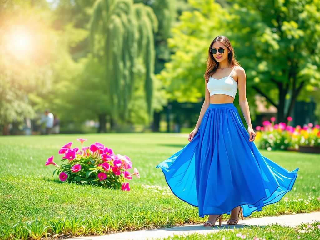 Blauwe Lange Rok Combineren: De Perfecte Stijl voor Jouw Zomeroutfit